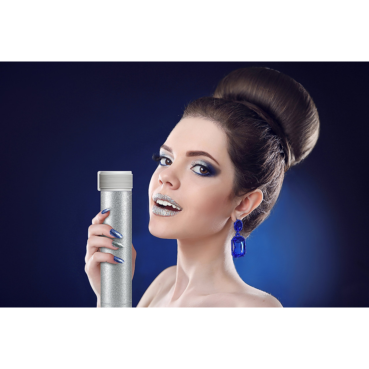 Asobu Skinny Glitter Fashon Forward Double Walled Stainless Steel Insulated Water Bottle Bpa Free