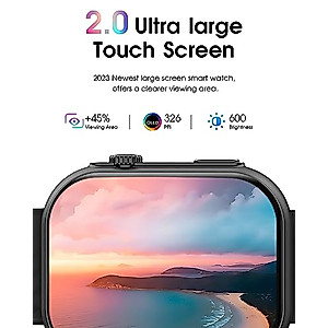 BYBUKCKR Smart Watch for Men Women (Answer/Make Call), 2" Smartwatch for Android Phones and iPhone Compatible, IP68 Waterproof Fitness Watch with Heart Rate Monitor Blood Oxygen Sleep Tracker, Black