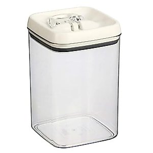 Airtight Food Storage Container with Lids, 16 Cup Flip-Tite Square for Dry Food, Flour, Sugar, Soup, Freezer Safe, Microwaveable, White