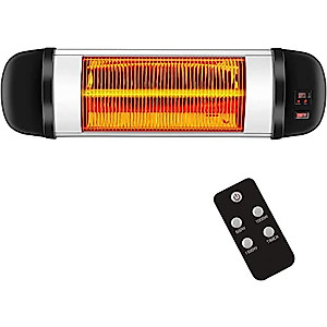 LHRIVER Infrared Heater, Wall-Mounted Electric Space Heater with Remote, Waterproof, Outdoor Heaters for Patio, Backyard, Garage, and Decks, Restaurant