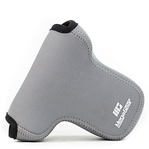 MegaGear MG581 Ultra Light Neoprene Camera Case compatible with Fujifilm X-T30 MII, X-T30, X-T20 (16-50mm / 18-55mm Lenses), X-T10 - Gray, PU Leather,Grey