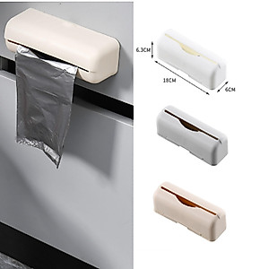 KinAndKen Wall Mounted Trash Bags Holder Storage Box Multi-Purpose Garbage Bag Dispenser Storage Box for Bathroom Kitchen