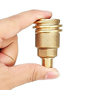 JINYI QCC1 Nut Propane Gas Fitting Hose Adapter with 1/4" Male Pipe Thread Propane Quick Connect Fittings Solid Brass Propane Adapter