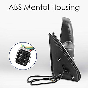 MOSTPLUS Power Heated Towing Mirrors Compatible for 1999-2002 Chevy Silverado Tahoe GMC Serria Yukon with Manul Telescoping (Set of 2) (Black)