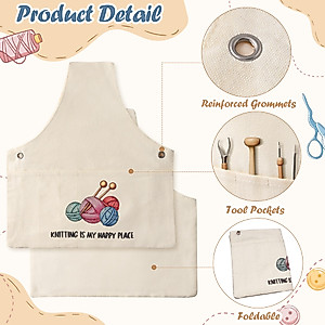 EYxsaxenk Travel Knitting Wrist Bag - 2Pcs Knitting Crochet Tote Bag with Zipper Bag Lightweight Yarn Storage Bag Organizer Women Gift Set for Holding Yarn Crochet Hook Needles Knitting Supply