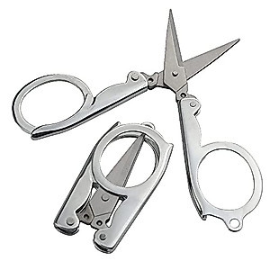 XINMEIWEN 12Pcs Small Folding Scissors Portable Travel Scissors Stainless Steel Cutter Mini Scissors Set for Home Office and Travel Trip Scissors