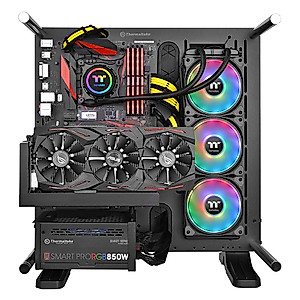 Thermaltake Floe DX 360mm, Dual Ring LED, 16.8 Million Color Software Enabled (TT RGB Plus/Alexa/Razer Chroma), AMD (AM5/AM4)/Intel (LGA 2066/1200), AIO CPU Liquid Cooler CL-W256-PL12SW-B