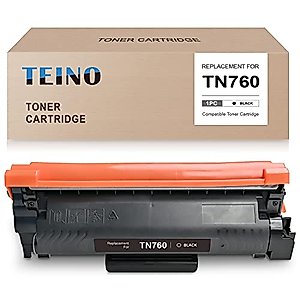 TEINO Compatible Toner Cartridge Replacement for Brother TN760 TN-760 TN730 for Brother DCP-L2550DW MFC-L2710DW MFC-L2750DW HL-L2370DW HL-L2395DW HL-L2350DW HL-L2390DW HL-L2370DWXL (Black, 1 Pack)