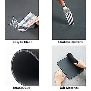 Taiyang Drying Mat for Kitchen Counter, Absorbent Drainer Mats, Dish Drying Pad with Non-Slip Bottom, Heat-Resistant, Suitable for Kitchen, Pet Drinking, Diatom Mud Mat(Graphite Black, 12"x16")
