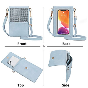 seOSTO Cell Phone Purse, Lightweight Small Wallet Purses And Handbags With 2 Shoulder Strap For Women