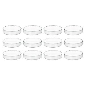 EISCO 12PK Polypropylene Petri Dishes with Lids - 95mm (3.75") Dish Diameter, 100mm (4") Lid Diameter, 13mm (0.5") Depth - Reusable