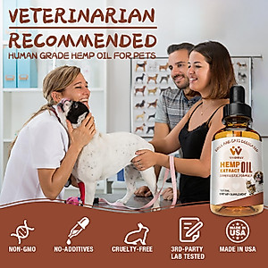 （3-Pack） Hemp Oil for Dogs Cats - Calming Drops Dog Relaxants - Help Pets Anxiety Stress Hip & Joint Pain Arthritis Sеizures Rеlief - Skin Нiр Jоint Hеalth - Organic Pet Hemp Oil Drops