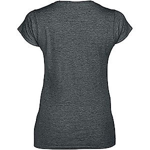 Gildan Women's Softstyle V-Neck T-Shirt - Large - US size 6 - Red