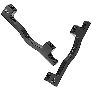 Pilipane Aluminium Alloy Black Disc Brake Mount Caliper Adapter,Disc Brake Mounting Bracket, Bike Disc Brake Bracket with 2PCS Bolts, Suitable for Mountain Bike Road Bike, disc Brake Adapter Bike dis