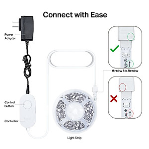 Kasa Smart LED Light Strip, 16.4ft WiFi, Works with Alexa, Google Home, SmartThings, High Brightness with 16 Million Colors, RGB, Grouping, Adjustable Length, Up to 25,000 Hours (KL400L5)
