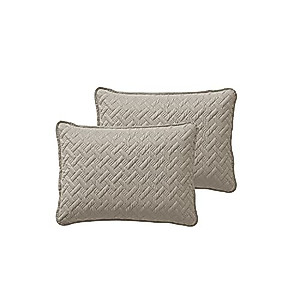 VCNY Home Quilt Nina Collection, 3pc Full/Queen Set, Taupe