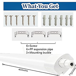 LED Ceiling Light Fixture 2FT, LED Shop Lights for Garage 4000K, IP66 Waterproof LED Garage Light,Ceiling and Under Cabinet Light, 30W 3300 LM Tube Light for Hallway Kitchen Workbench Office (2FT)