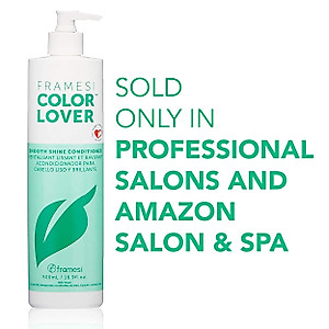 Framesi Color Lover Smooth Shine Conditioner, 16.9 fl oz, Sulfate Free Conditioner with Coconut Oil and Quinoa, Color Treated Hair