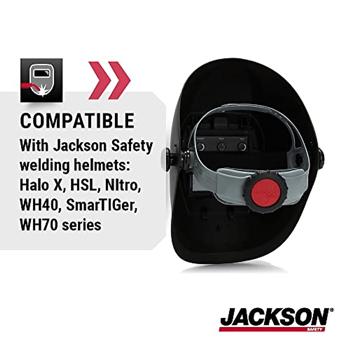 Jackson Safety 370 Replacement Headgear Part - Welding Helmet Accessories - Adjustable - Black/Grey - 20696