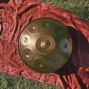 NOVAPANS HANDPANS | 9 & 12 Note Stainless Steel and Nitrided Handpans in D or E Kurd Minor in Multiple Colors in 440hz or 432hz (Generation 3, 4, or 7) | Soft Case | 12D-KURD-440-SILVER (Generation 4)