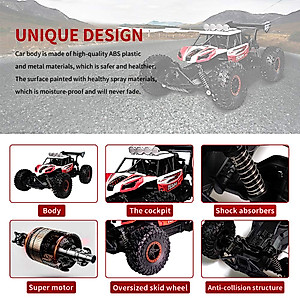 WQ Remote Control Car, 2.4GHz High Speed RC Cars, Offroad Hobby RC Racing Car, 1/14 Scale RC Truck, All Terrain Waterproof Electric Toy Car Gift Boys Girls Kids for 3 4 5 6 7 8 9 Year Old