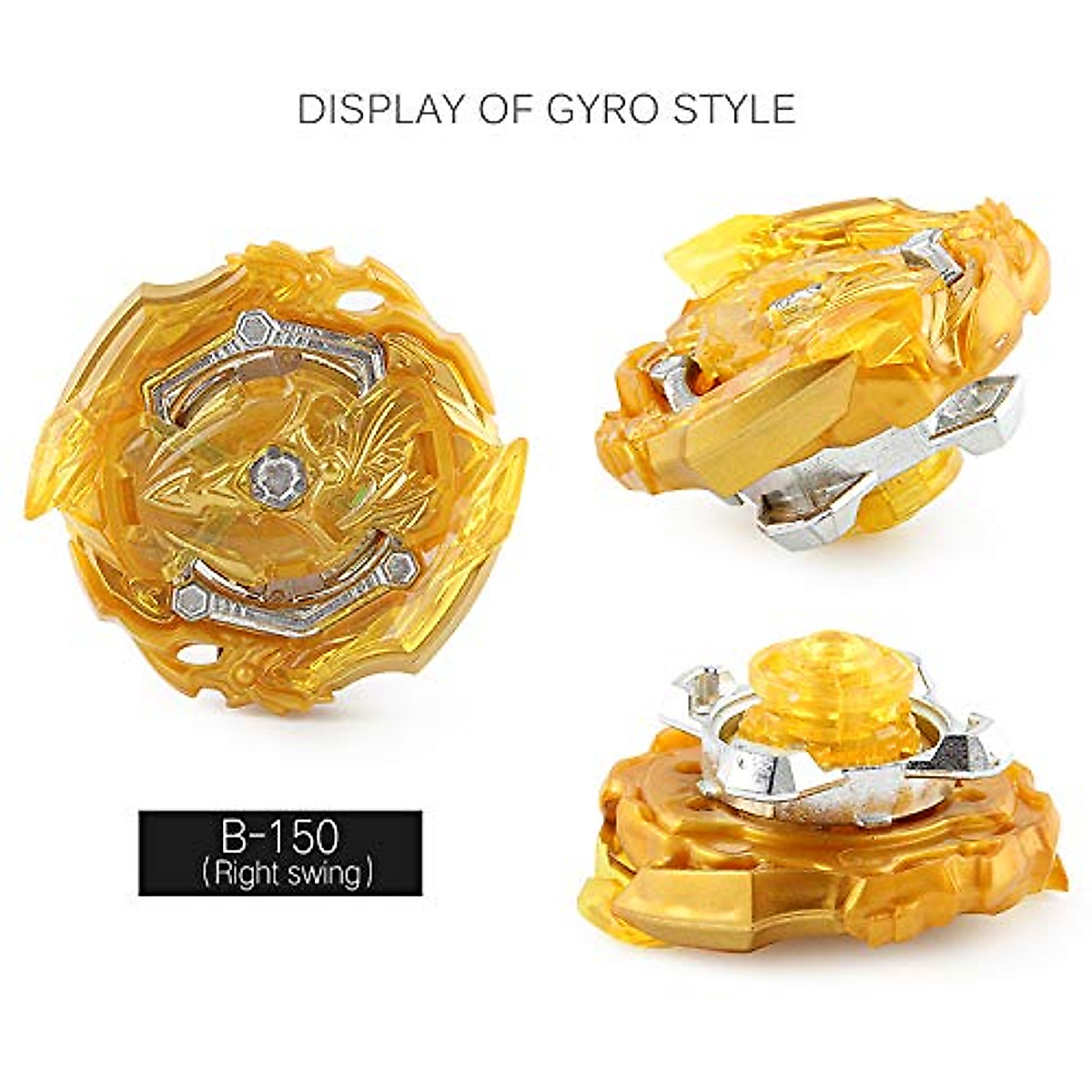 Bey Battle Burst Gyro Attack Blades Metal Fusion Evolution Combination with Arena, Launchers Grip & Battling Top(Golden)