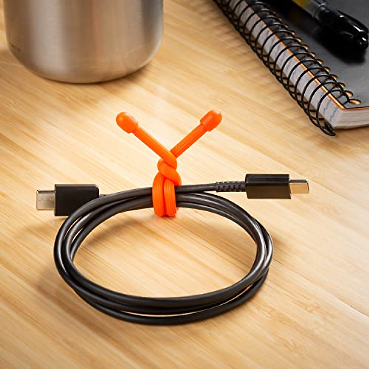 Nite Ize GT6-2PK-31 Party Supplies Original Gear, Reusable Rubber Twist Tie, 6-Inch, Bright Orange, 2 Pack, Made in The USA