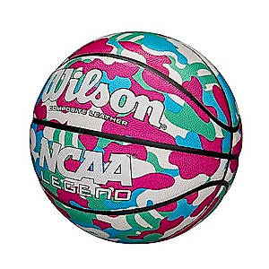 WILSON NCAA Legend Indoor/Outdoor Basketball - Pink Camo, Size 5-27.5"