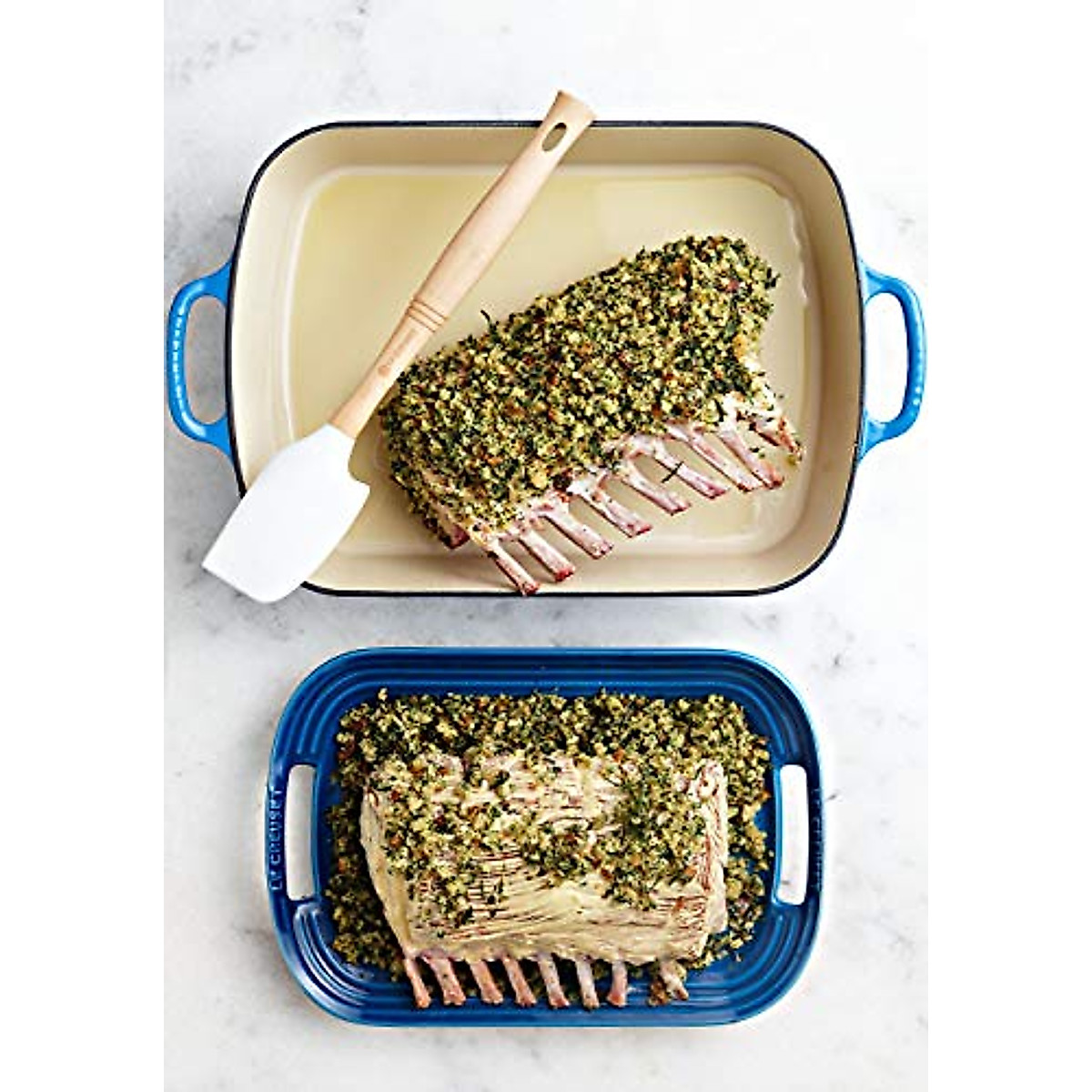 Le Creuset Enameled Cast Iron Signature Rectangular Roaster, 5.25 qt. (11.7" x 16.8") , Marseille