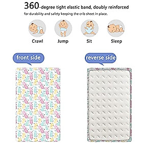 Pineapple Themed Fitted Crib Sheet,Standard Crib Mattress Fitted Sheet Soft and Breathable Bed Sheets-Baby Crib Sheets for Girl or Boy,28“ x52“,Earth Yellow Magenta Seafoam Dark Taupe