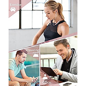 Mubiao Bluetooth Headphones Neckband 20Hrs Playtime V5.0 Wireless Headset Sport Noise Cancelling Earbuds w/Mic for Gym Running Compatible with iPhone Samsung Android