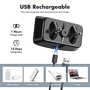 NBJU Bark Collar for Dogs,Rechargeable Anti Barking Training Collar with 7 Adjustable Sensitivity and Intensity Beep Vibration for Small Medium Large Dogs (Black)