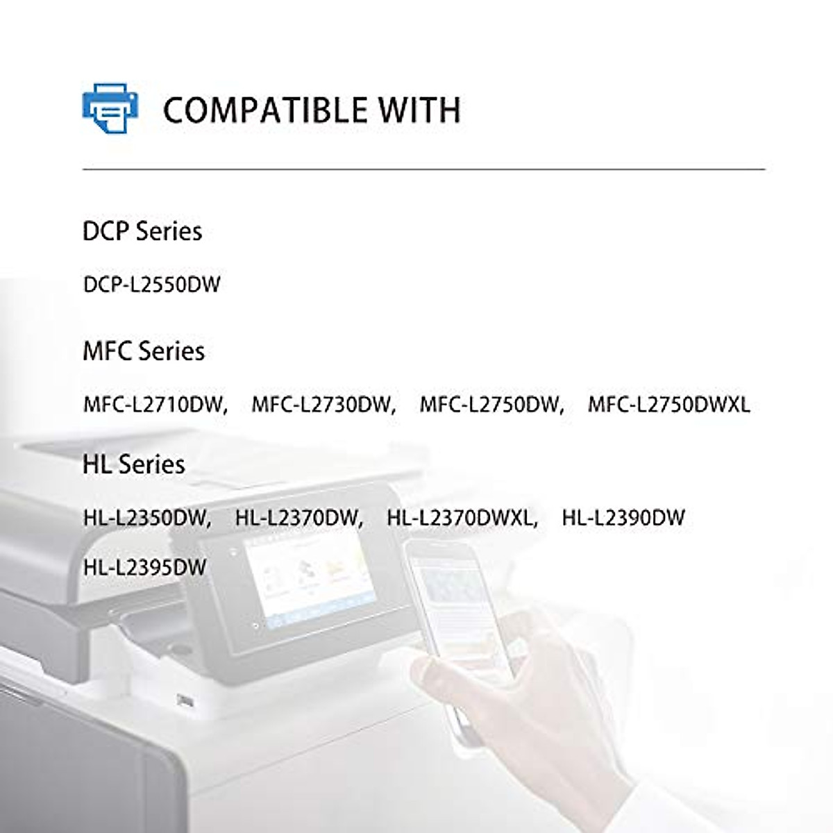 TEINO Compatible Toner Cartridge Replacement for Brother TN760 TN-760 TN730 use with Brother HL-L2350DW L2395DW MFC-L2710DW L2750DW L2730DW DCP-L2550DW HL-L2390DW L2370DWXL (Black, 3-Pack)