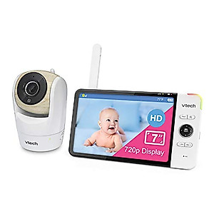 [Upgraded] VTech VM919HD Video Monitor with Battery Support 15-hr Video Streaming, 7" 720p HD Display,360 Panoramic Viewing, 110 Wide-Angle View,HD Night Vision,Up to 1000ft Range,Secured Transmission