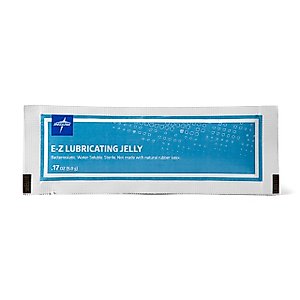 Medline E-Z Lubricating Jelly, 5 g Foil, Sterile (Pack of 600)