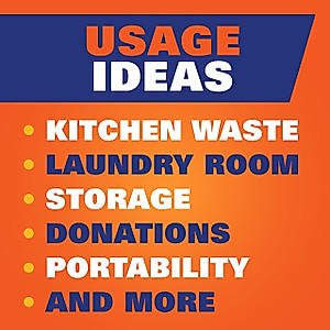 Hefty Ultra Strong Tall Kitchen Trash Bags, Blackout, Clean Burst, 13 Gallon, 80 Count