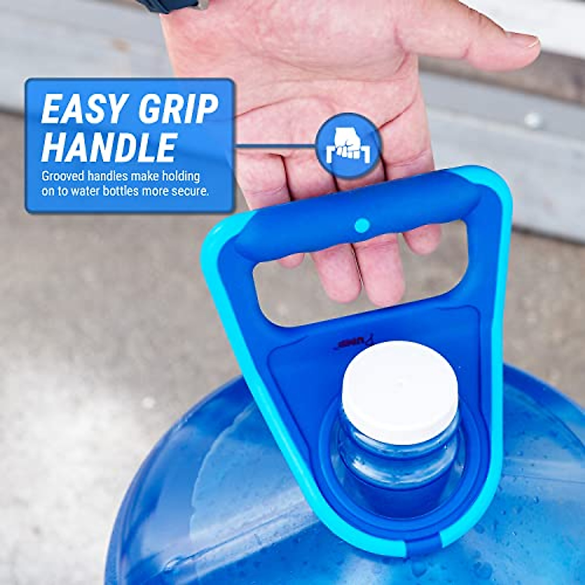 2PK Genuine TERAPUMP TRDWH002 Advanced Ergonomic 2nd Gen 5 Gallon Drinking Water Bottle Handle Bottle Carrier Lifter with Rubberized Anti-Slip Holder