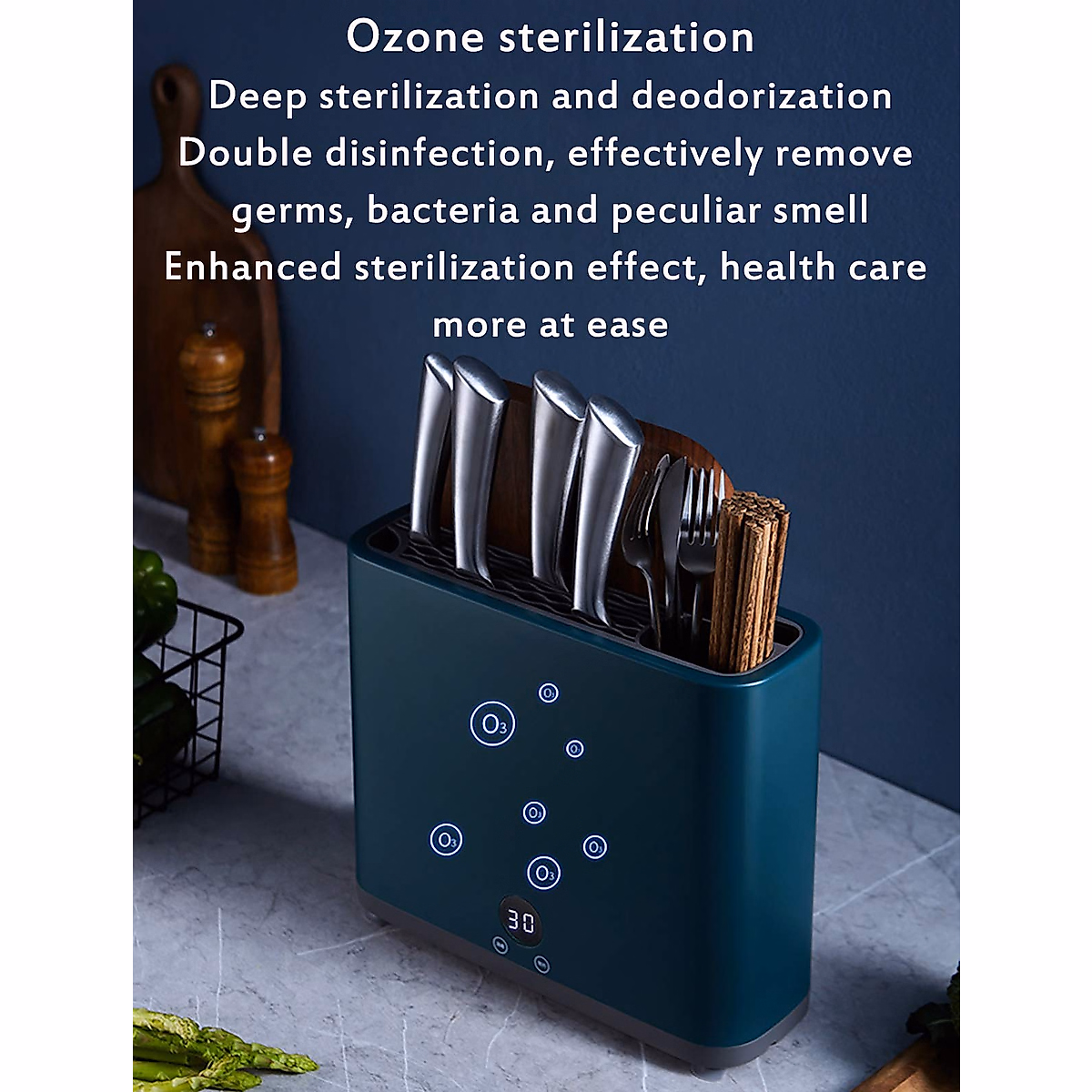 Knife Holder Chopping Board Cutlery Tableware Cleaner, Small Household Drying Chopping Board Cutlery Organizer, One-Key Start, 316X282x111mm