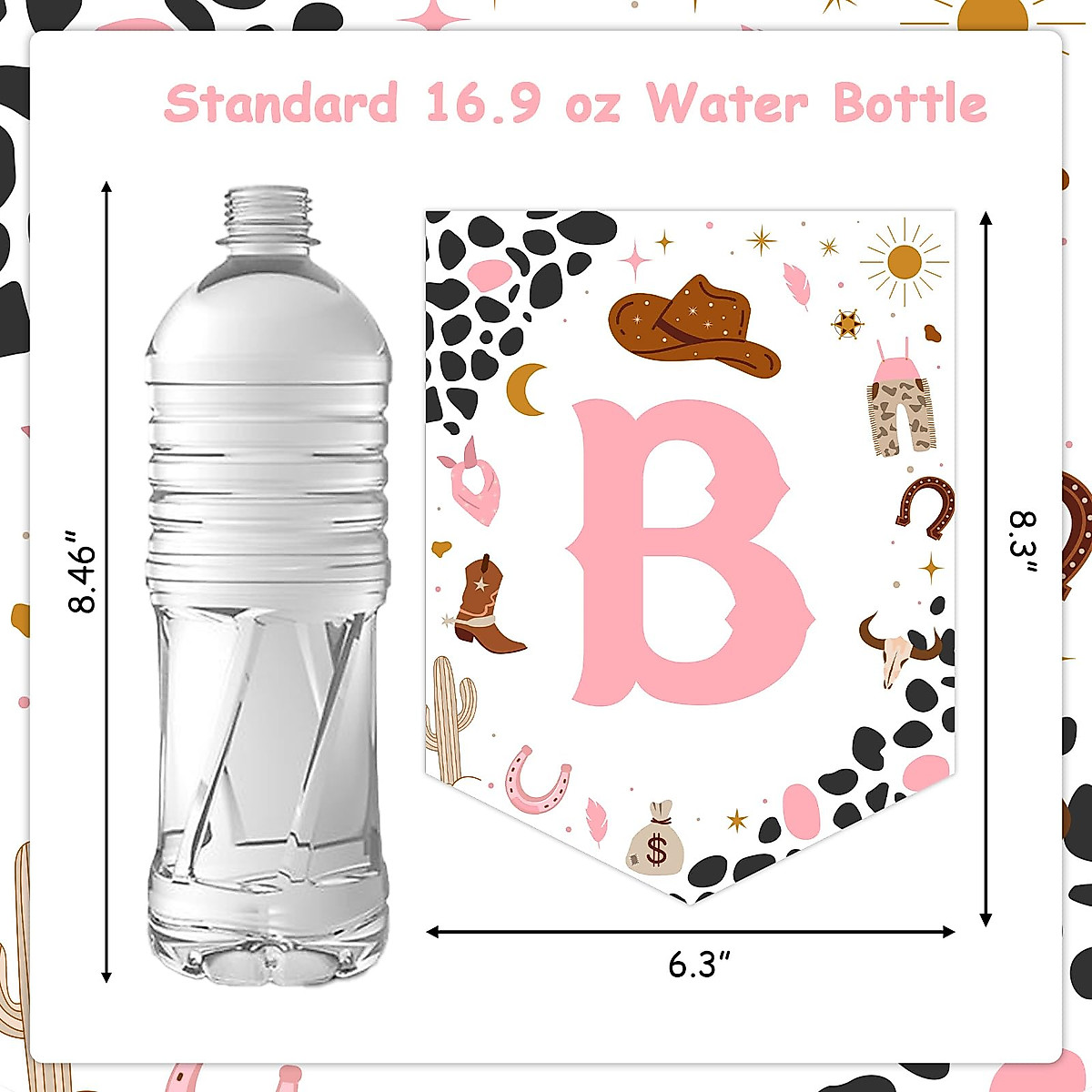 Cowgirl Happy Birthday Banner, Pink First Rodeo Party Decorations, Western Cowgirl Birthday Banner, Cowgirl Themed Party Supplies