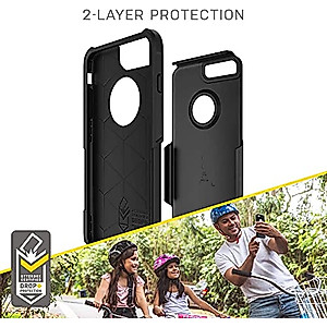 OtterBox Commuter Series Case for iPhone 8 Plus & iPhone 7 Plus (ONLY) - (Not Compatible with Other iPhone 7/8 Models) - with Screen Protector - Bundle Packaging - Ballet Way (Pink Salt/Blush)