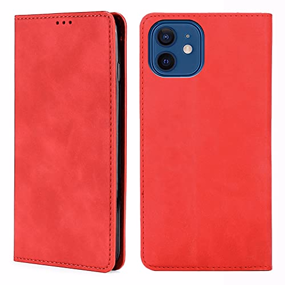 Fansipro Wallet Folio Case for Samsung GALAXY A40, Premium PU Leather Slim Fit Cover for Galaxy A40, 2 Card Slots, Easy Use, Red