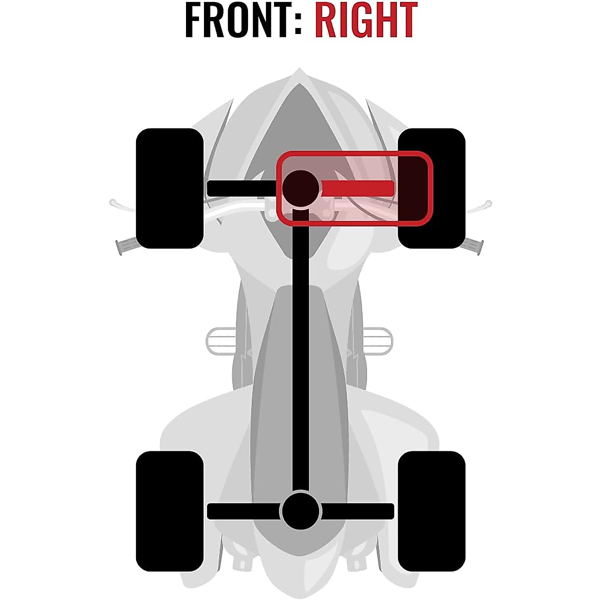 Sixity XTA Front Right Axle compatible with Honda SXS500M2 Pioneer 500 2015-2016