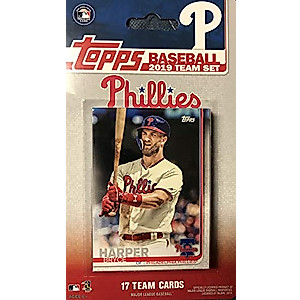 Philadelphia Phillies 2019 Topps Factory Sealed Special Edition 18 Card Team Set with The First Phillies Card of Bryce Harper Plus Rhys Hoskins and Others