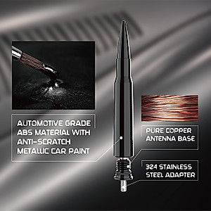 RYDONAIR Antenna Compatible with Ford F150 Raptor 2009-2024 & Ford Bronco 2021-2024 - Designed for Optimized FM/AM Reception - Carwash Safe - Anti-Scratch Metallic Paint