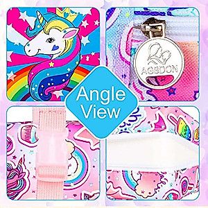 2PCS Toddler Booster Seat for Dining Table, Chair Increasing Cushion for Baby Kids, Washable Thick Chair Seat Pad Mat Strap, Portable Dismountable Adjustable Highchair Booster - Unicorn