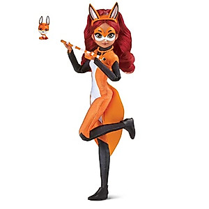Miraculous Rena Rouge Doll 10.5" Fashion Doll with Accessories and Trixx Kwami by Playmates Toys, Orange