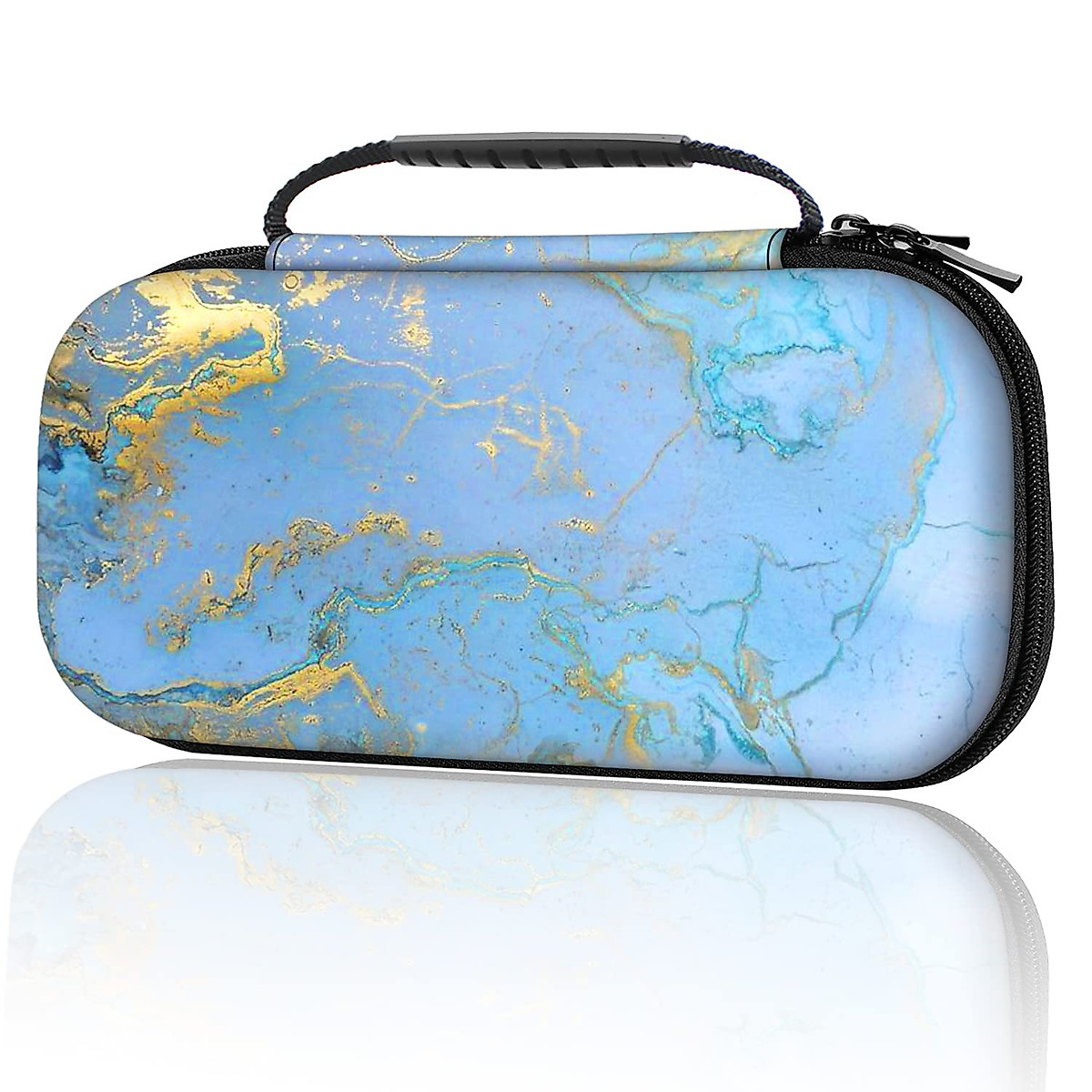 Pemlari Carry Case Compatible with Nintendo Switch OLED 2021/2017, Shockproof EVA Protective Cover with 10 Game Card Slots, Travel Bag w/Inner Pocket for Console Joy-Con&Accessories, Colorful Loves