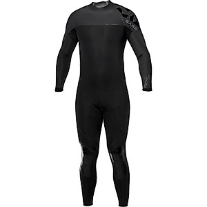 BARE 3/2MM Revel Men's Full Wetsuit | Combines Comfort and Flexibility | Made from a Blend of Neoprene and Laminate | Designed for All Watersports Including Scuba Diving and Snorkeling | Grey - M