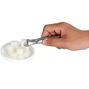 Goeielewe 2Pcs Sugar Tongs Stainless Steel Mini Appetizers Tongs Candy Serving Tongs 4-Inch Small Ice Tongs for Tea Party Coffee Bar Ice Buffet Kitchen, Silver&Gold