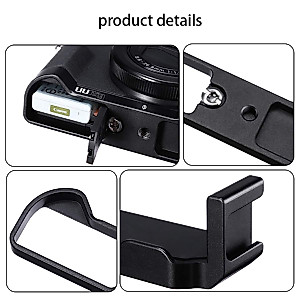 UURig G7X Mark III Vlog Camera Cold Shoe Extension Microphone Side Mount for Canon G7X Mark III Camera, 1/4" Tripod Mount, Vlogging Accessories - R016 C-G7X